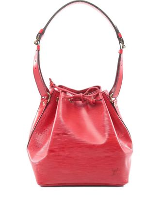 Louis Vuitton sac seau Petit No&eacute; en cuir &Eacute;pi (1991) - Rouge