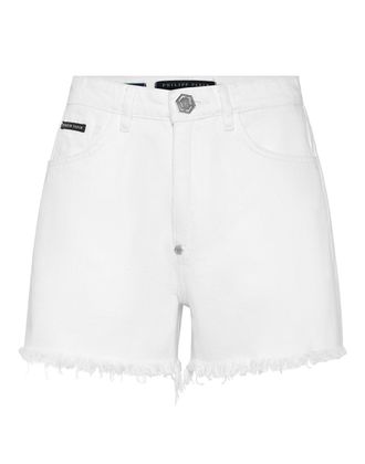Philipp Plein Denim Shorts Logo