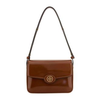Tory Burch Femme, Sacs, Brun, Taille: ONE Size Robinson Spazzolato Convertible Shoulder Bag