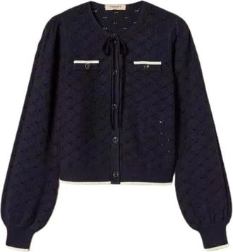 Twinset Femme, Pulls, Bleu, Taille: 42 FR Milan Cardigan
