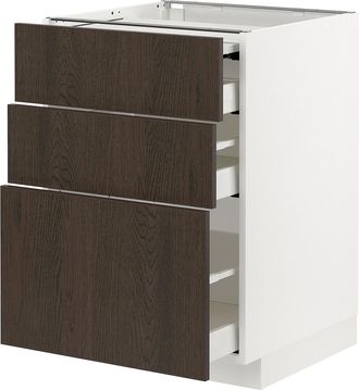 IKEA METOD / MAXIMERA Unterschr auszb Arbeitsfl/3 Schubl