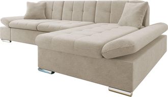 Mirjan24 Ecksofa Malwi mit Regulierbare Armlehnen Design Eckcouch mit Schlaffunktion Bettkasten L-Form Sofa Wohnlandschaft Couch v2 (Nazar 225.02, Ecksofa: Rec