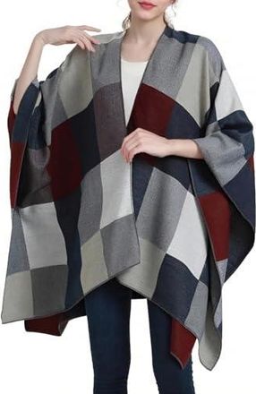 Generic Poncho Femme Hiver Chaud Chale Femme Hiver Chaud Cape Femme Effet enveloppant Cape Ouverte Devant Douce Et Chaude Pour Femmes &Eacute;l&eacute;gantes