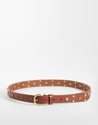 Levi's ceinture en cuir ovale constellation marron