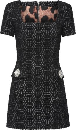 Philipp Plein Kurzes Kleid mit Monogramm