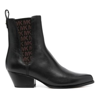 Michael Kors Schwarzer Lederstiefelette - - Shoes - Damen - Schwarzk - 38 1/2 EU