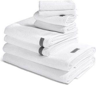 ROSS 8 teiliges Frottier-Set - Selection Bio-Baumwolle (2 X Wasch- 2 X Gäste- 2 X Dusch- 2 X Handtuch im Set) - 540 g/m2 - Baumwolle - Frottee - saugstark 