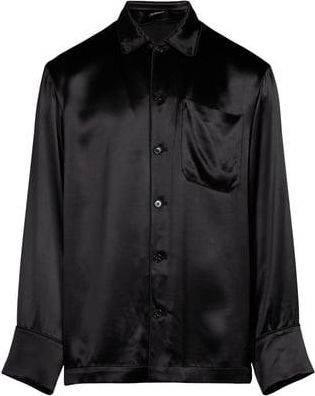 Ann Demeulemeester Chemise dint&eacute;rieur satin&eacute;e