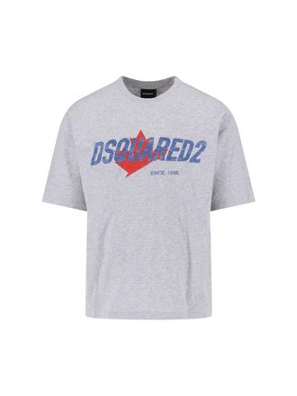 Dsquared2 T-Shirt Logo Maple Leaf