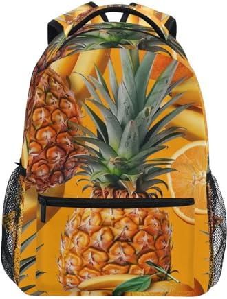 Generic Ananas Fruit Orange Sacs A Dos Unisexe Sac &Agrave; Dos Loisir Cartables Scolaires Pour Pc Voyage V&eacute;lo 29X40Cm