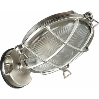 Licht-Erlebnisse Au&szlig;enwandlampe Maritim E27 IP64 Messing Glas massiv rostfrei Wandleuchte Au&szlig;enleuchte