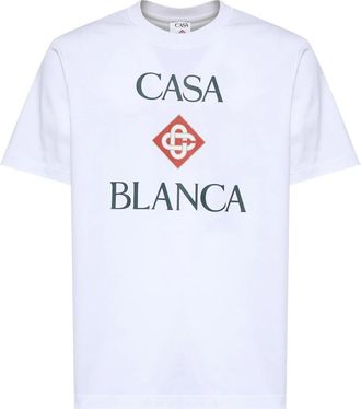 Casablanca Homme, Tops, Blanc, Taille: 2XL T-Chemises