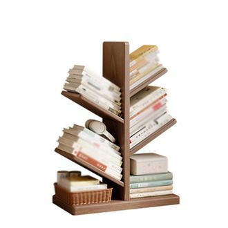 Generic Baumf&ouml;rmiges B&uuml;cherregal, vertikales Standlagerregal, hohes und schmales Eckb&uuml;cherregal, geeignet for Wohnzimmer und Heimb&uuml;ros(Color 2,5-Tier)