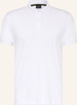 HUGO BOSS Jersey-Poloshirt Pio Regular Fit weiss