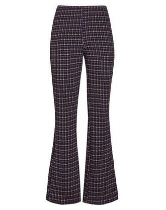 8 by YOOX CHECK HIGH-WAIST FLARED PANTS