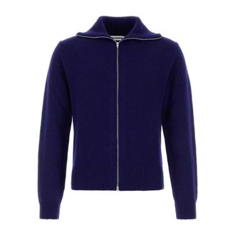 Jil Sander Zip-Up Strickjacke aus Wolle - - Knitwear - Herren - Blau - L