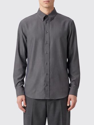 Giorgio Armani Slim-Fit-Hemd aus Seide-Viskose-Mischung mit franz&ouml;sischem Kragen