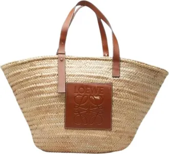 Loewe Pre-owned Raffia Basket Tote - Femme - Pre-owned - Beige - Taille: ONE Size