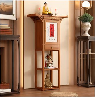 Generic Vielseitiger Altarschrank Mit Schubladen, Altartisch Aus Holz, Chinesischer Buddha-Gebetstisch F&uuml;r Schlafzimmer, Wohnzimmer, B&uuml;ro, Eingangsbereich(Bro
