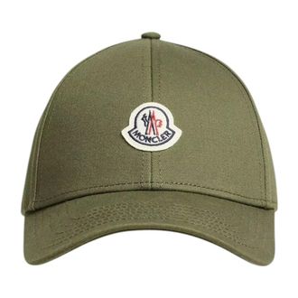 Moncler Femme, Accessoires, Vert, Taille: ONE Size Casquette de baseball en gabardine de coton