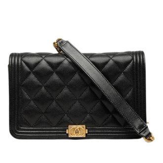 Chanel Pre-owned Boy Caviar Chain Wallet - - Pre-owned - Damen - Schwarzk - ONE SIZE