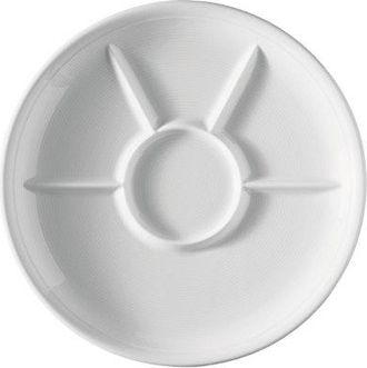 Thomas Trend Fondueteller, Grillteller, Porzellan, Wei&szlig;, Sp&uuml;lmaschinenfest, 27 cm, 15313