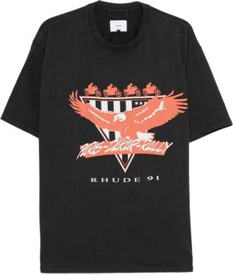 Rhude T-shirt Stage Racing - Homme - Tops - Noir - Taille: 2XL