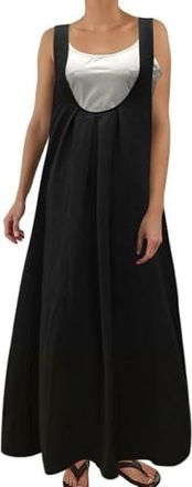 Generic Robe d&eacute;t&eacute; boh&egrave;me 2026 pour femme - Robe ample ample et r&eacute;glable - Ourlet large et fin, Noir, XXL