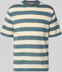 Cruna T-Shirt mit geripptem Rundhalsausschnitt