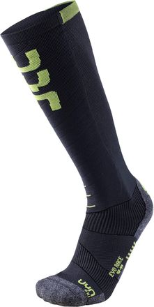 UYN Herren Socke SKI Evo Race Socke, Anthracite/Green Lime, 35/38, S100034