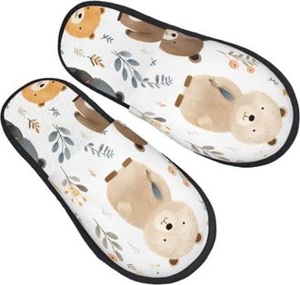 Generic Ours Mignon, Ours De Dessin Anim&eacute; Unisexe Chaussons Antid&eacute;rapantes Chaussures De Maison Confortable Pantoufles Pour Hiver Ext&eacute;rieur Maison M
