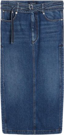 Sportmax Femme, Jupes, Bleu, Taille: 34 FR Jupe en denim indigo doux