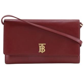 Burberry Sac bandouli&egrave;re en cuir Pre-owned - Femme - Pre-owned - Rouge - Taille: ONE Size
