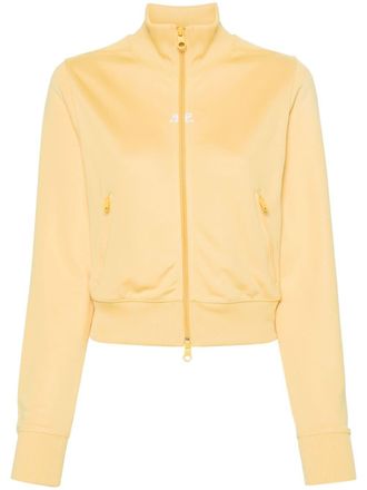 Courr&egrave;ges sweat zipp&eacute; &agrave; logo bod&eacute; - Jaune