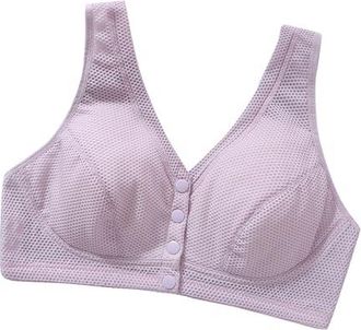 Generic V&ecirc;tements de grossesse grande taille avant boutonn&eacute;s gilets soutien-gorge doux et doux pour la peau confortable, lilas, 42