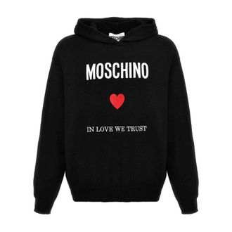 Moschino Schwarzer Kapuzenpullover Aw24 - - Sweatshirts & Hoodies - Herren - Schwarzk - L