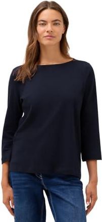 Cecil 3227522 T-Shirt c&ocirc;tel&eacute; Basique, Urban Dark Blue, L Femmes