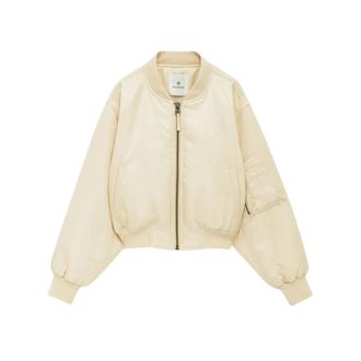 Anine Bing Femme, Vestes, Jaune, Taille: 40 FR Cropped Leon Bomber