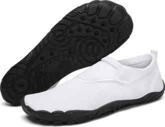 Mishansha Herren Damen Badeschuhe Atmungsaktiv Schnell Trocknend Aquaschuhe Unisex Sommer Wasserschuhe f&uuml;r Outdoor Sports, Frostwei&szlig; 44 EU