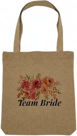 Fabulous Sac Shopping Tote Bag Aspect Lin - Team Bride Wedding Bride Watercolor Bouquet - Sac de Courses Toile Epaisse 360g Beige Naturel Cabas Port&eacute; Epaule So