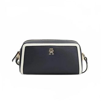 Tommy Hilfiger Colour-Blocked TH Monogram Crossbody Camera Bag - - Bags - Damen - Blau - ONE SIZE