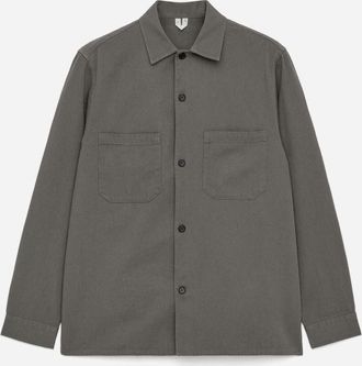 Arket Overshirt Aus Baumwolltwill -Grau