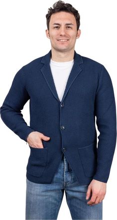 Ferrante Homme, Pulls, Bleu, Taille: S Cardigans