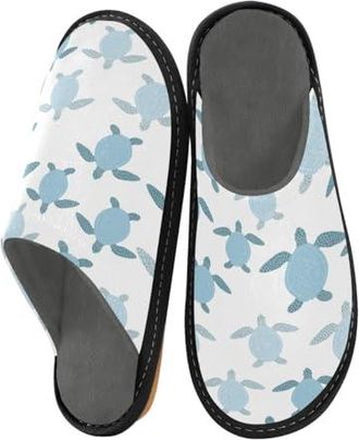 HMZXZ Pantoufles tortues de mer pour homme et femme - Chaussons dint&eacute;rieur - Pour la maison, la chambre &agrave; coucher, les voyages, multicolore, 37.5/38 EU