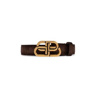 Balenciaga BB Logo G&uuml;rtel - - Accessories - Damen - Braun - 65 CM