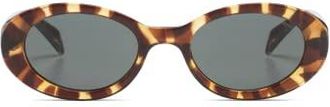 Komono Ana Tortoise Lunettes de soleil unisexes Ovales en propionate de cellulose pour hommes et femmes avec protection UV et verres r&eacute;sistants aux rayures