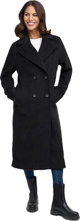 Navahoo Damen &Uuml;bergangsmantel (XS-3XL) - Eleganter Mantel mit Reverkragen, Mantel im Trenchcoat Stil, Warme Jacke Frauen - N052 (XS, Schwarz)