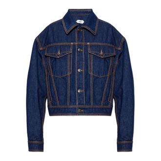 Versace Femme, Vestes, Bleu, Taille: 40 FR Veste en jean