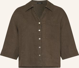 OPUS Blusenshirt Flippa Aus Leinen gruen