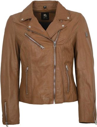 Otto Kern Lederjacke Ghost OTTO KERN - Damen Lederjacke Bikerjacke Lammnappa cognac